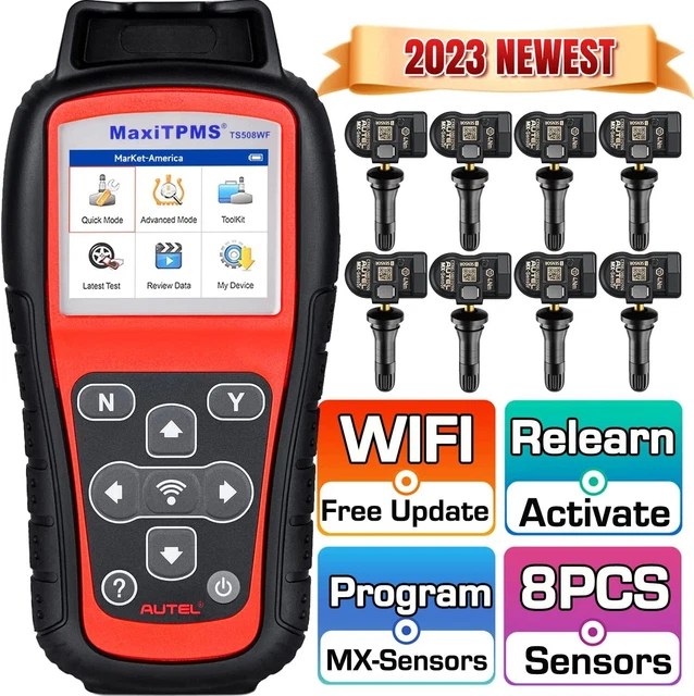 AUTEL MAXITPMS TS508 Tire Pressure Monitoring System TPMS Reset Relearn ...