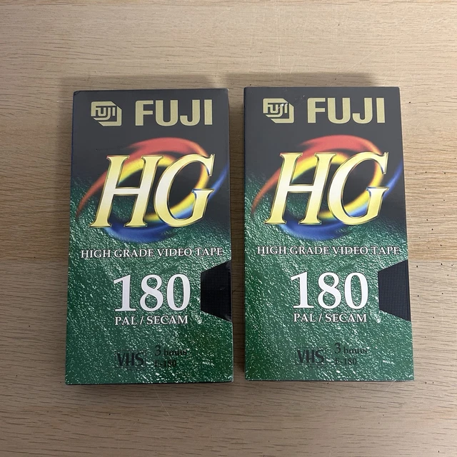 FUJI HG E-180 Blank VHS Video Cassette Tape PAL Brand New & Sealed 3 ...