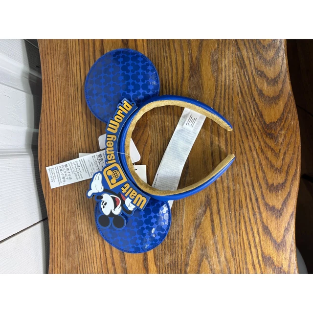 WALT DISNEY WORLD Mickey Mouse Ears Headband Blue Parks Souvenir NEW £ ...