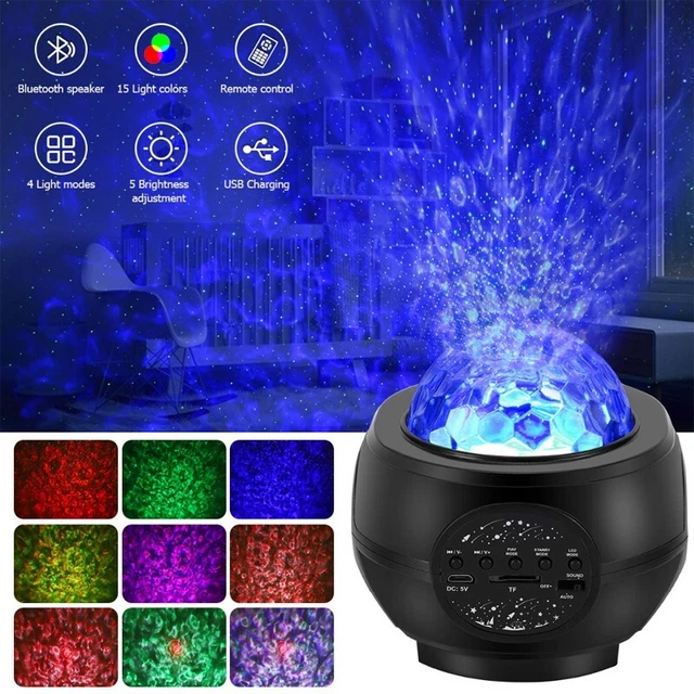 LED GALAXY PROJECTOR Starry Music Night Light Star Sky Projection Lamp ...