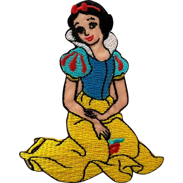 DISNEY PRINCESS SNOW White Patch Embroidered Badge Iron Sew On Crafts ...