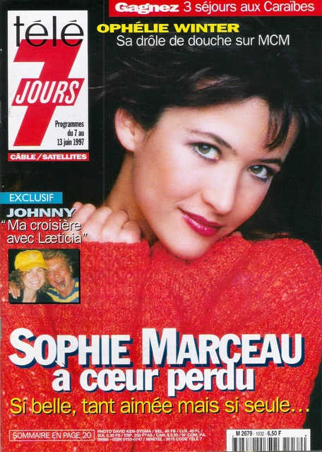TÉLÉ 7 JOURS n° 1932 - Sophie Marceau (Juin 1997) EUR 5,00 - PicClick FR