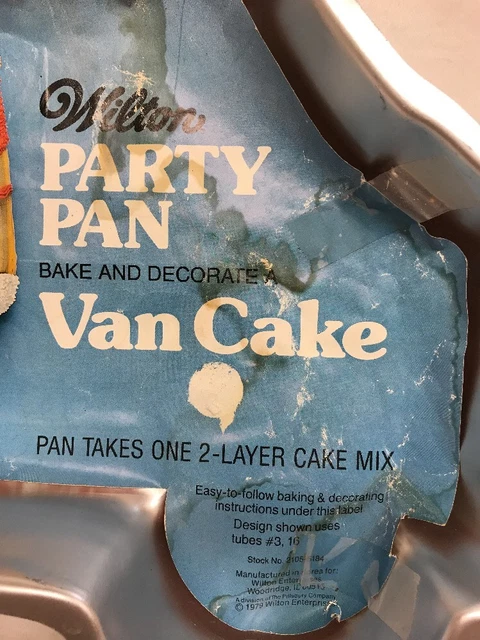 RARE VINTAGE 1978 Van Cake Wilton Party Pan Cake Pan 502-7652 Sheet £35 ...