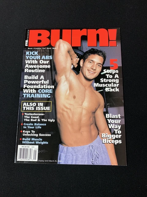 VINTAGE BURN! MAGAZINE bodybuilding muscle fitness March 2000 $11.07 ...