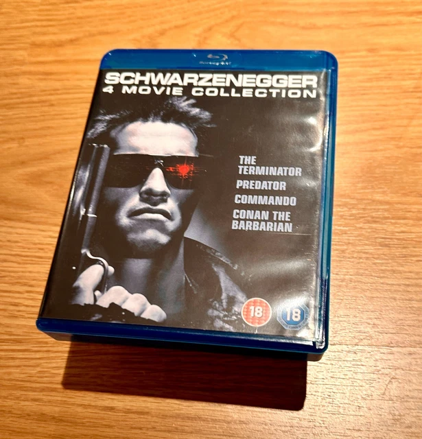 SCHWARZENEGGER 4 MOVIE Collection Blu-ray Terminator Predator Commando ...