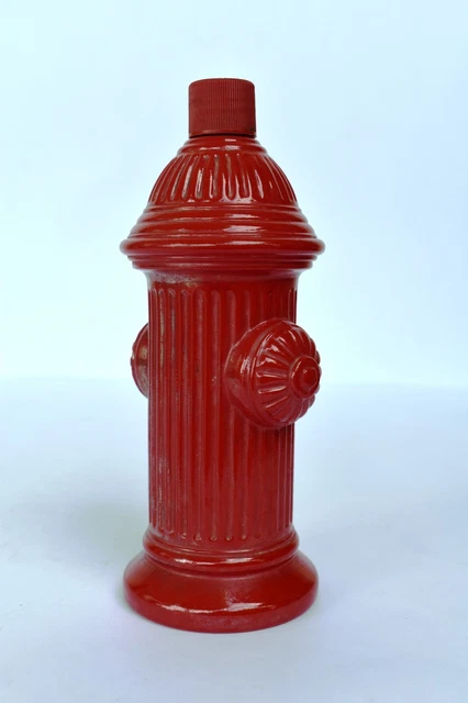 VINTAGE AVON BOTTLE Empty Red Fire Hydrant Decanter Wild Country After ...