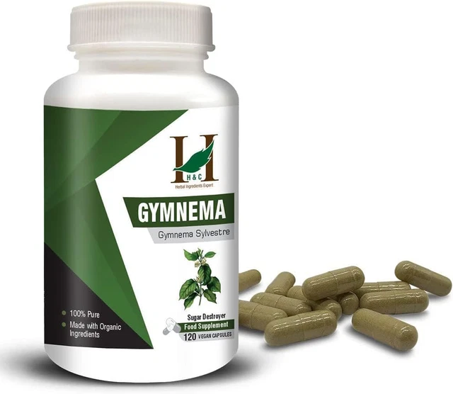 H&C GURMAR CAPSULES (Gymnema Sylvestre) - 900Mg per Serving, 120 Vegan ...