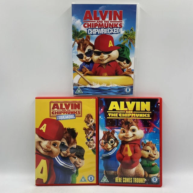 ALVIN AND THE Chipmunks Dvd Bundle X 3 Animation Kids Movie Trilogy ...