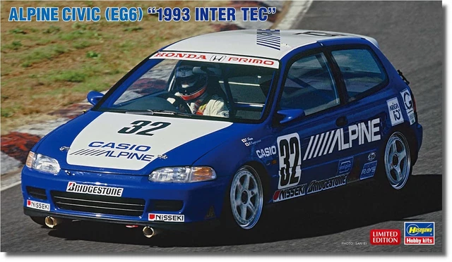 HASEGAWA 1/24 ALPINE Civic (EG6) 1993 InterTEC Model Kit 20688 New ...