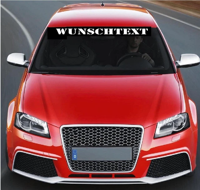 WUNSCHTEXT AUTOAUFKLEBER WINDSCHUTZSCHEIBE Decal Aufkleber Sticker Auto ...