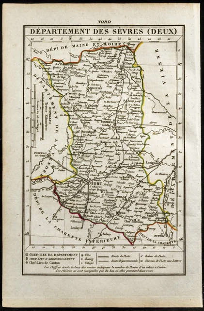 1823 - MAP of the Deux Sèvres department / Xavier Girard & Roger ...