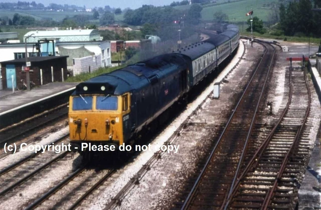 BRITISH RAILWAYS DIESEL LOCOMOTIVE PHOTO CLASS 50 50030 Totnes 29-05 ...