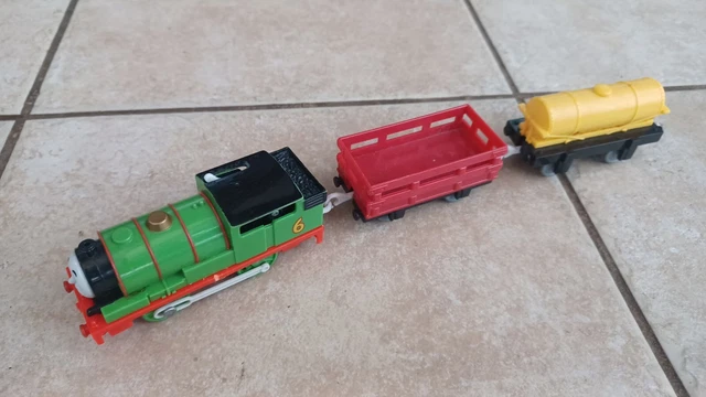 THOMAS TRACKMASTER PERCY train with Trucks. OLD STYLE TOMY. RARE £9.99 ...