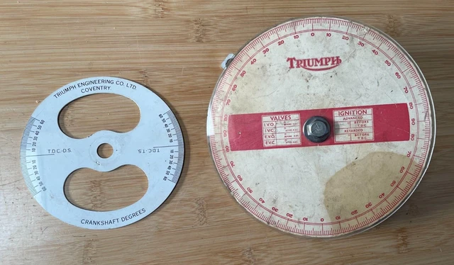TRIUMPH IGNITION TIMING Degree Wheel Chart &Triumph Crankshaft Degrees ...