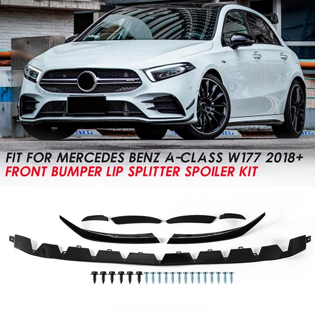 FRONT BUMPER SPLITTER Lip Aero Kit For Mercedes A Class W177 A45 A35 ...