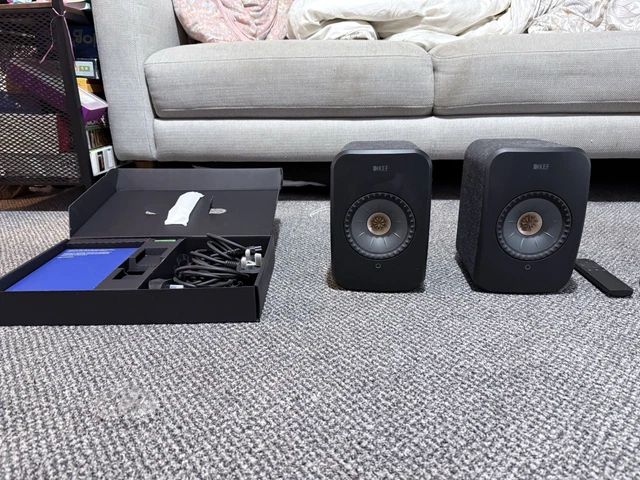 KEF LSX II Wireless Active Speaker System Carbon black New opened to ...