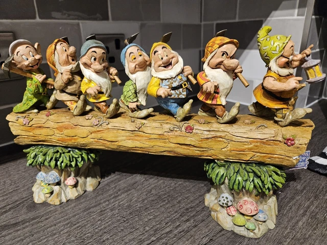 DISNEY TRADITIONS JIM Shore Seven Dwarfs On Log ‘Homeward Bound ...