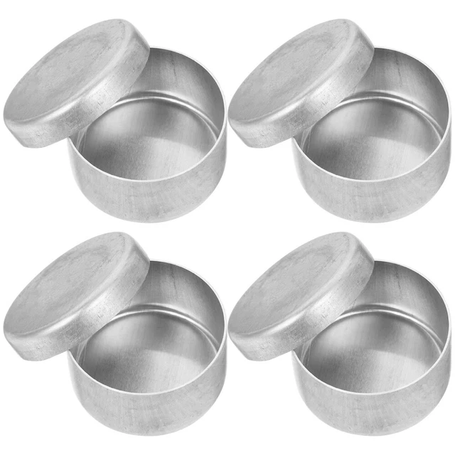 12 PCS ALUMINUM Soil Boxes Round Sampling Jars Laboratory Weighing ...