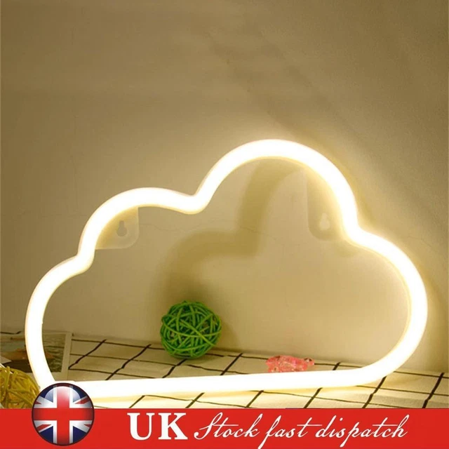 LED HANGING NEON Lamp Cartoon Cloud USB Battery Operated Party Wall Night Lights £8.79 - PicClick UK