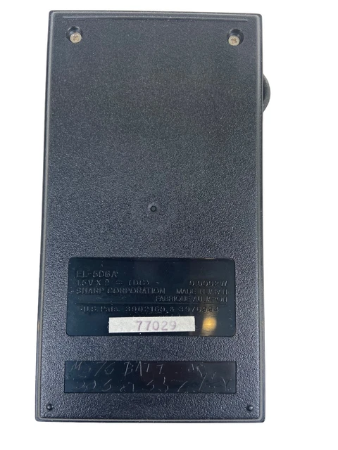 CALCULATRICE SCIENTIFIQUE VINTAGE Sharp EL-506A avec étui testé / PILES ...