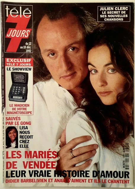 TÉLÉ 7 JOURS N°1698 Du 12/12 Au 18/12/1992 : Les Mariés De Vendée / Dumas [Tbe] EUR 5,90 ...