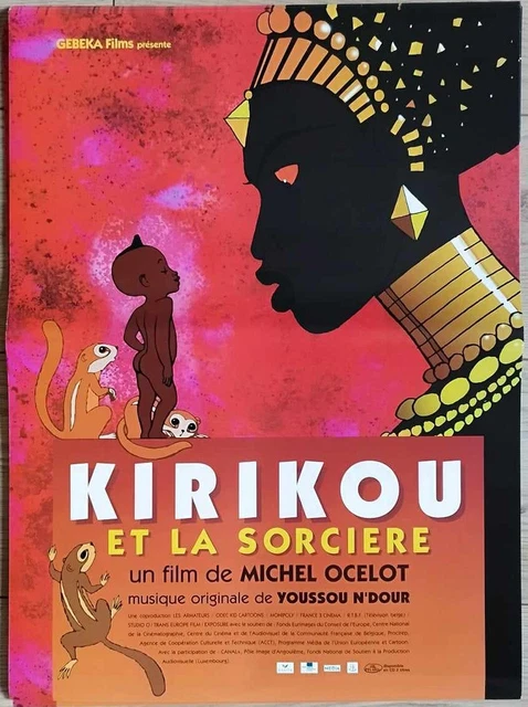 KIRIKOU ET LA SORCIERE Affiche Cinéma ROULEE 53x39 cm Movie Poster ...