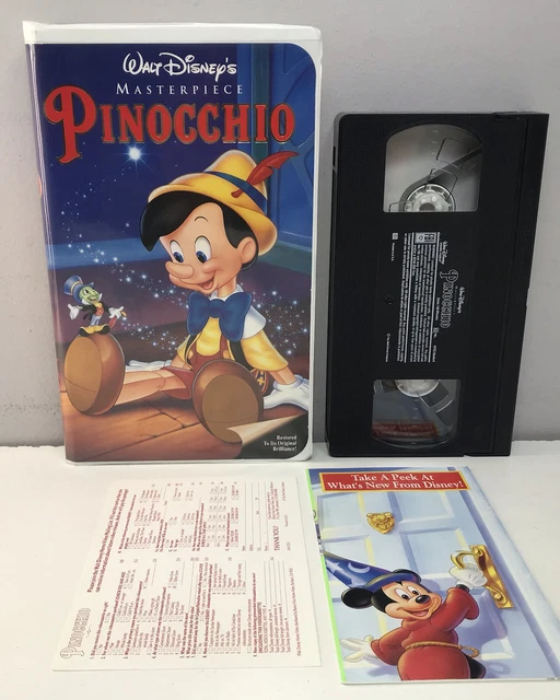 WALT DISNEY’S PINOCCHIO VHS Video Tape Masterpiece Collection VTG ...