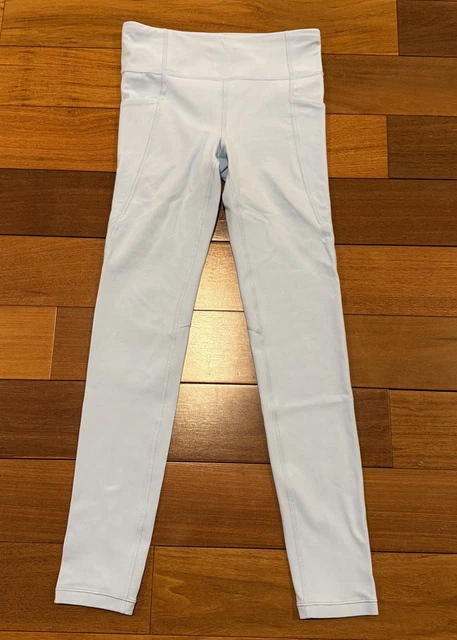 ATHLETA GIRL HIGH Rise Stash Your Treasures Tight L 12 Light Blue ...