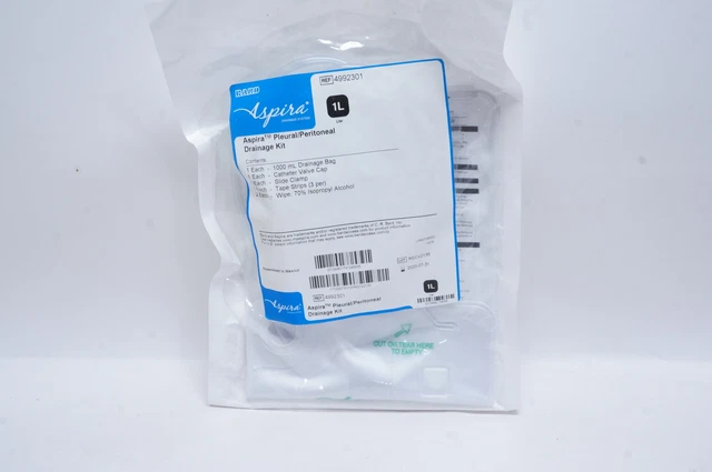 BARD 4992301 ASPIRA Pleural / Peritoneal Drainage Kit 1L ~ Lot De 2 EUR ...