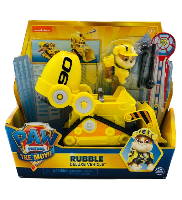 VÉHICULE DE LUXE Paw Patrol The Movie RUBBLE avec figurine - NEUF HTF ...