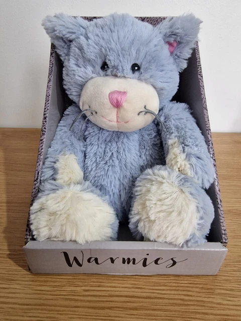 INTELEX WARMIES CAT Microwavable Heatable Blue Cat Soft Scented ...