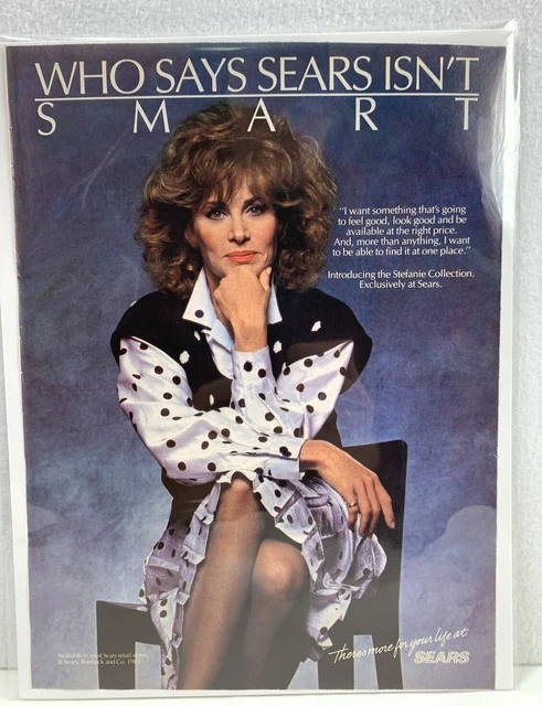 VINTAGE 1985 PRINT Ad Sears Stefanie Powers Genuine Magazine ...
