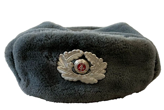 ORIGINAL EAST GERMAN NVA Ushanka - Grey-Genuine Army Surplus- Cold War ...