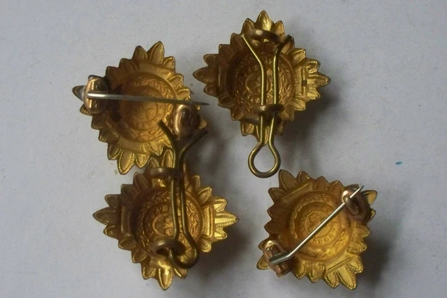 BRITISH ARMY OFFICER'S Lieutenant Rank Pip Badges 2.2cms 2 Lugs 2 Pins ...