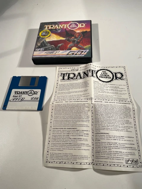 VINTAGE GAME COLLECTABLE boxed Trantor complete manual box Atari ST $32 ...