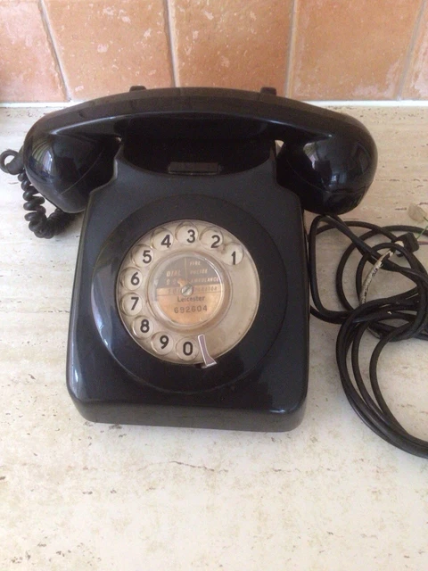 VINTAGE BLACK ROTARY Telephone Not Converted £26.70 - PicClick UK