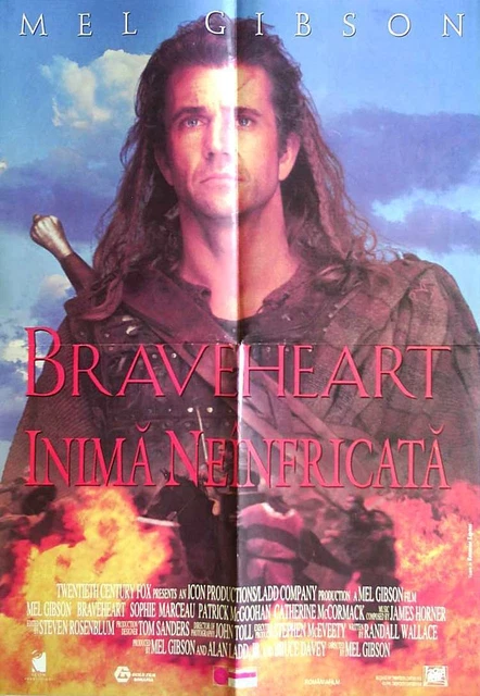 MOVIE POSTER=BRAVEHEART / Inima neinfricatacm14(Mel Gibson, Sophie ...