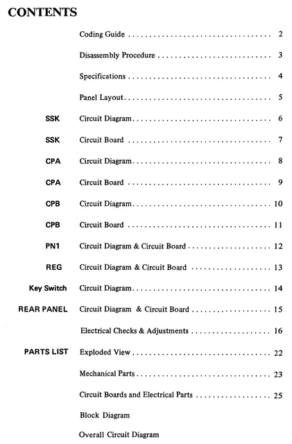 YAMAHA CS-15 SERVICE Manual repair Schematic Diagrams Schema Schaltplan ...