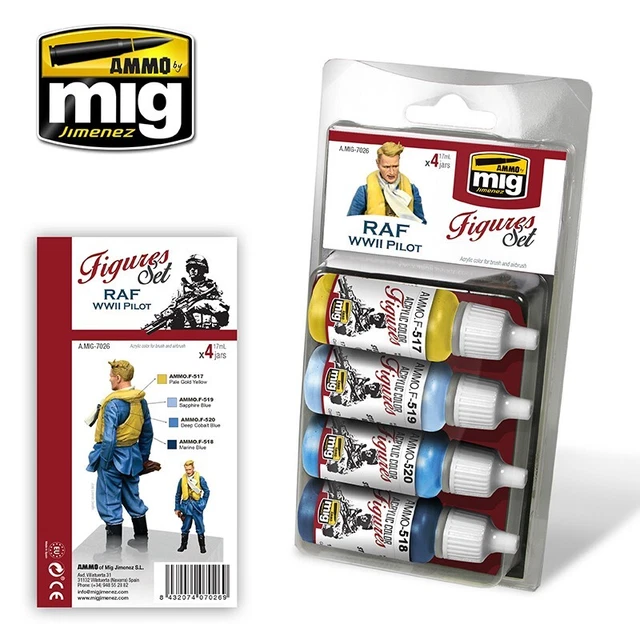 RAF WWII PILOT Uniforms Paint Set Ammo By Mig - MIG7026 £15.49 ...