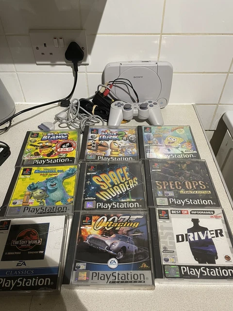 SONY PLAYSTATION 1 PSOne PS1 Slim With 13 Games No Power Cable £40.00 ...