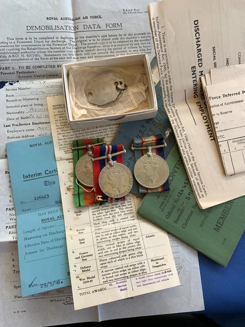 WW2 AUSTRALIAN RAAF Medal Group With Extras Royal Australian Air Force D12 $299.99 - PicClick AU