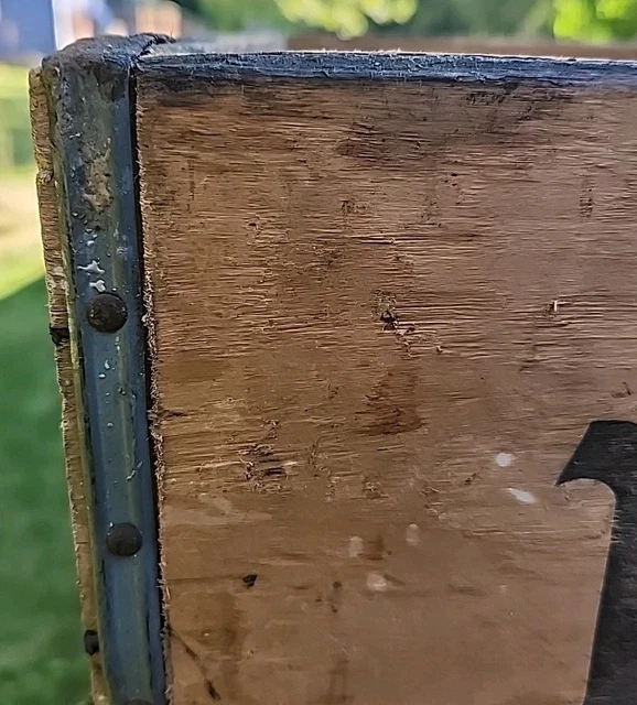 VINTAGE M&S ORANGE SODA POP WOOD BOTTLE CRATE Flint Mi 17.25 x 11 x 9. ...