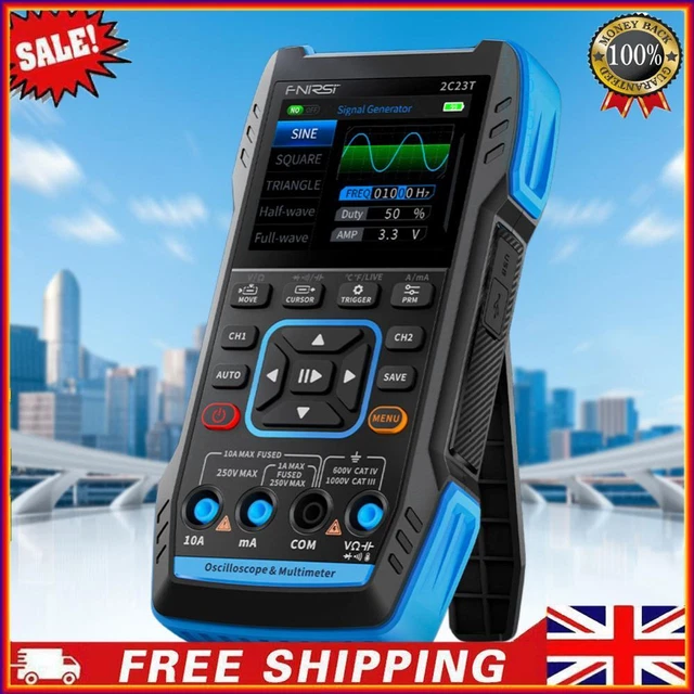 MINI OSCILLOSCOPE MULTIMETER 3 in 1 Signal Generator 10MHZ 50MS/s ...