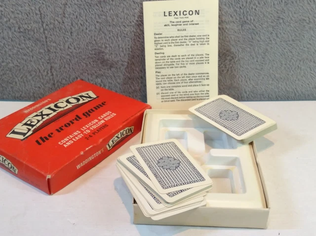 VINTAGE WADDINGTON'S LEXICON The Word Card GAME 1968 Complete ...