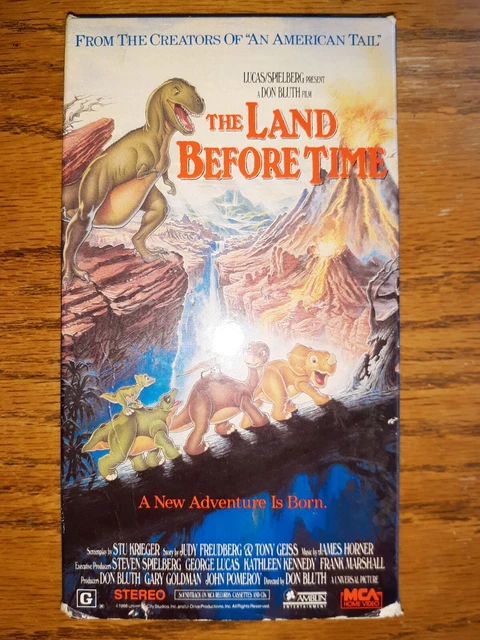 THE LAND BEFORE Time VHS 1988 Don Bluth Steven Spielberg George Lucas ...