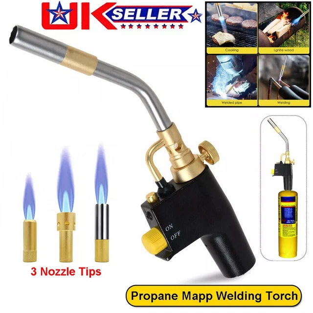PROFESSIONAL PROPANE MAPP Blow Torch Welding Soldering Gas Plumbing Kit ...