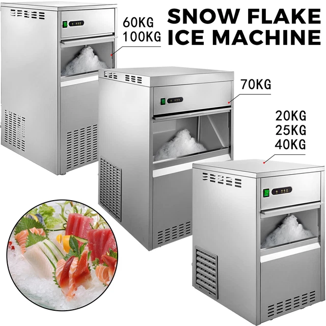 VEVOR COMMERCIAL SNOW Flake Ice Maker 44-220LBS Freestand Snowflake Ice ...