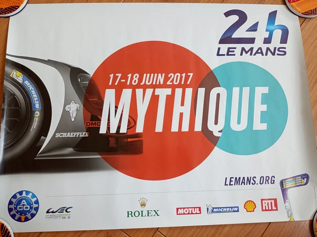 Affiche Poster Officielle 24 Heures Hours Du Mans 24h 2017 Non Pliée