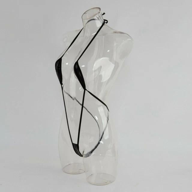 MINI BIKINI SLINGSHOT swimming Beach Wet Look G-String Fits S-M (S55blk ...