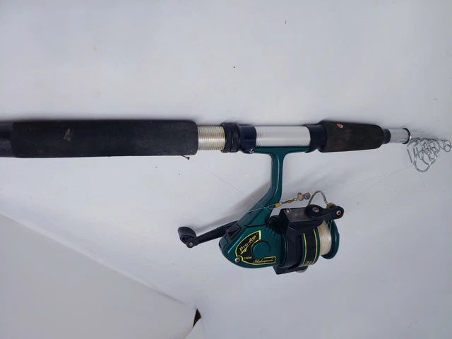 FISHING ROD WITH reel SHAKESPEARE Pro-Am 130W Green Fishing Reel Up 10 ...